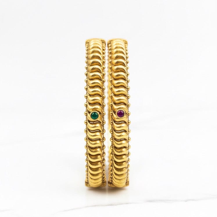 Matte Gold Openable Bangle Pair – MyRivaaz